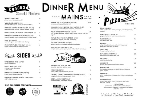 Long Beach Cafe Menu - FoodFolk