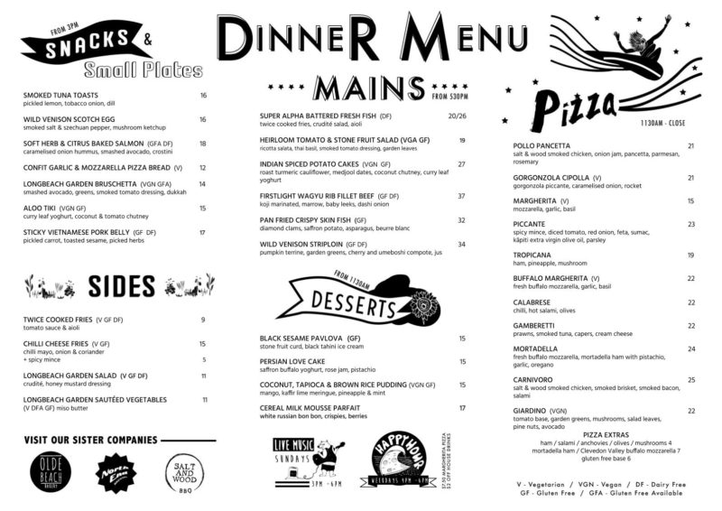 Long Beach Cafe Menu - FoodFolk