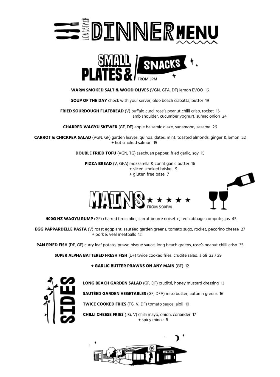 Long Beach Cafe Menu - FoodFolk